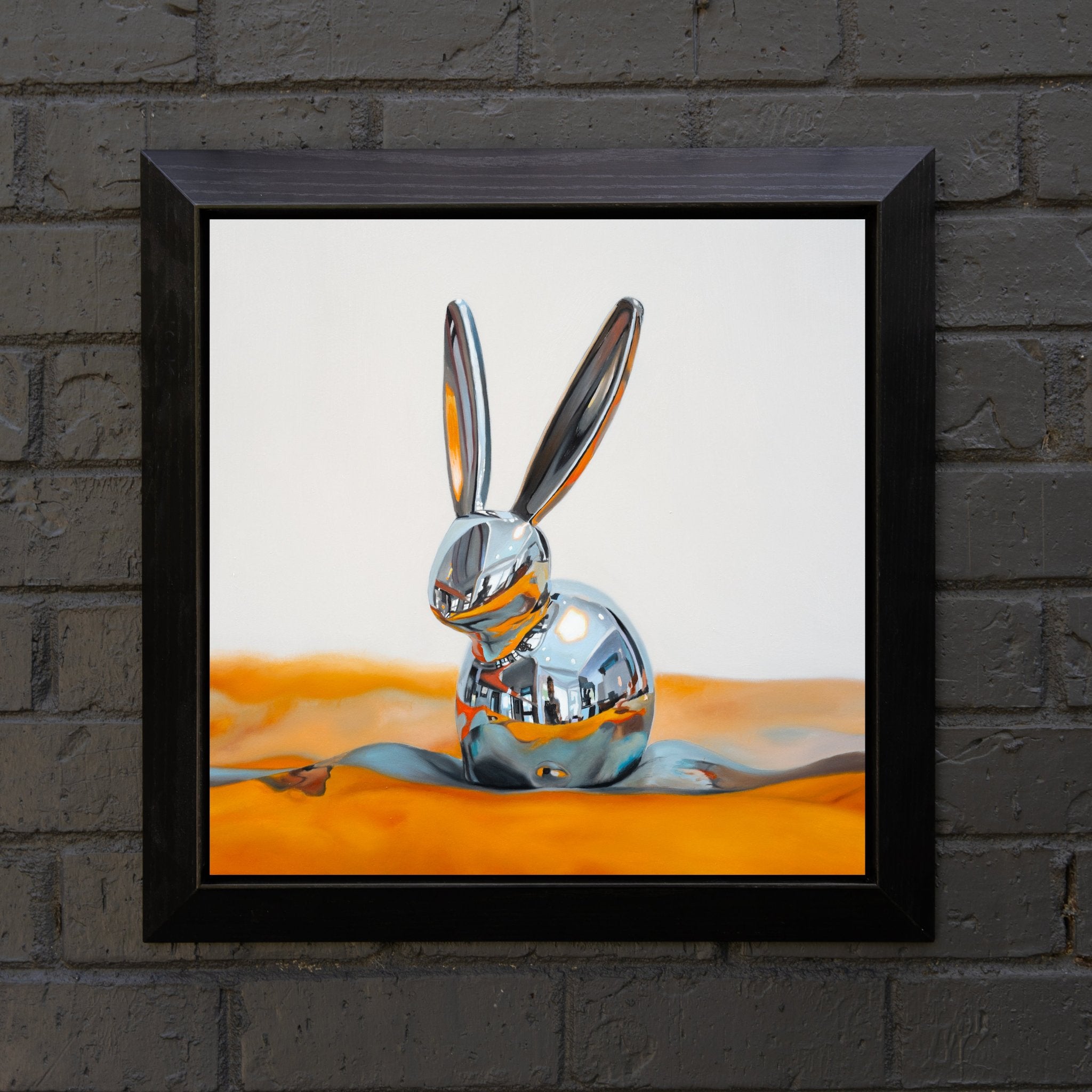 Bright New Day. Chrome Bunny, Rabbit Painting by Robert Lange ...